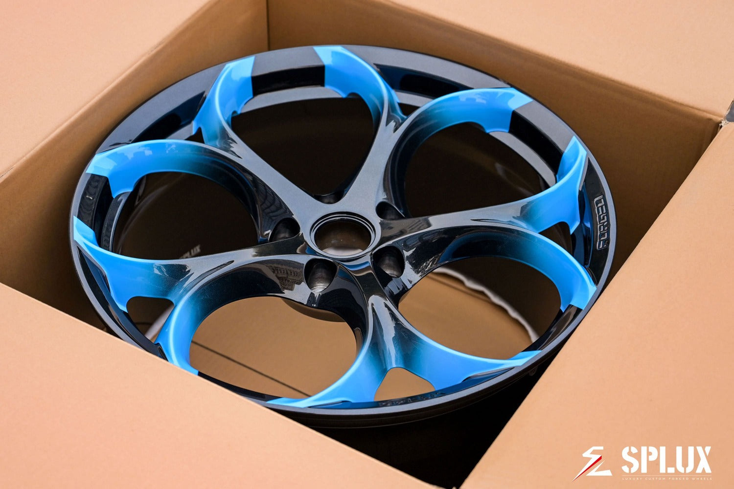 Custom Blue Wheels: Forged Monoblock. 2/3-Piece Aftermarket - Splux ...