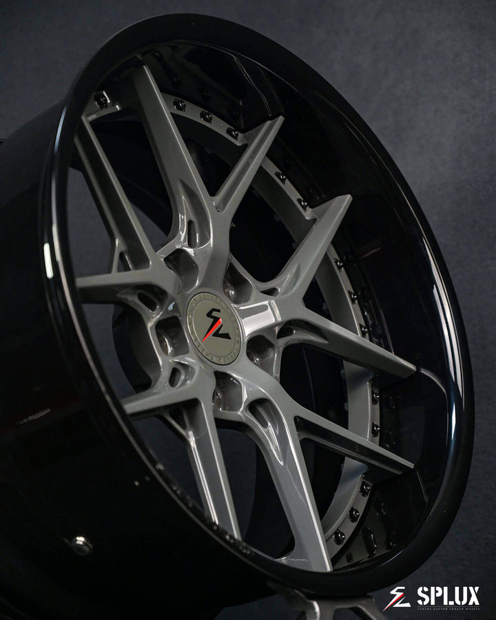 Gray/Gunmetal Custom Deep Dish/Concave Forged Wheels&Rims - Splux ...