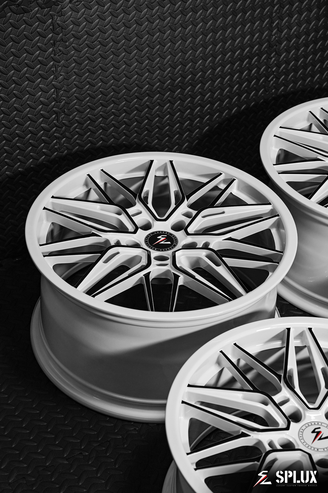 White Custom Forged Deep Dish/Concave Wheels&Rims - Splux Luxury Wheels