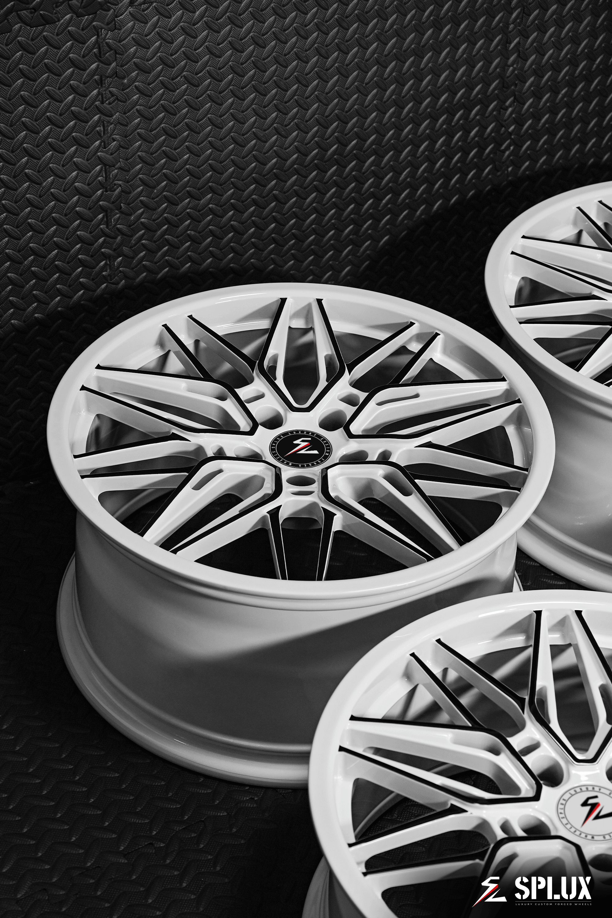 White Custom Forged Deep Dish/Concave Wheels&Rims - Splux Luxury Wheels